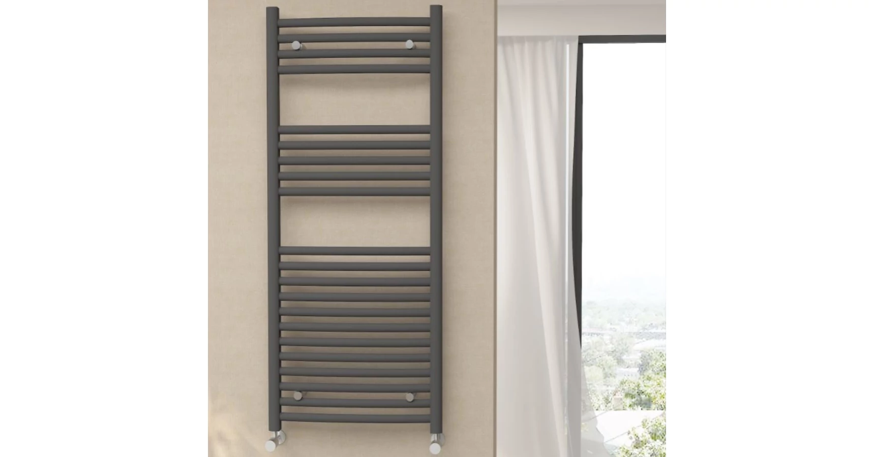 Sanica antracit egyenes törölközőszárító radiátor 600x1600 - Sanica ...