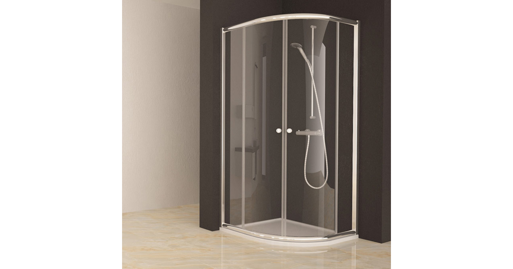 Sanica Solo íves zuhanykabin 90x90 - Sanica - Sanica Webáruház